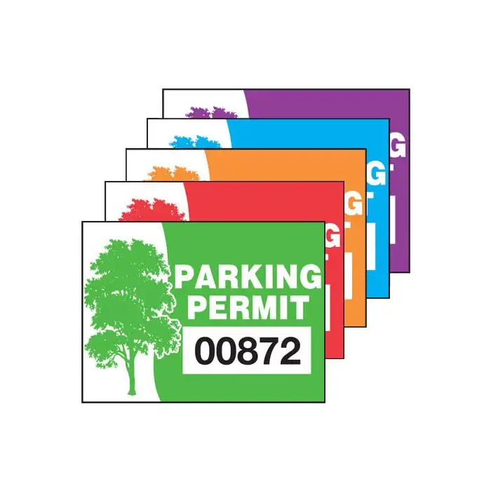 Static Cling Parking Permit Oak Tree Design - Resident Parking Stickers ...
